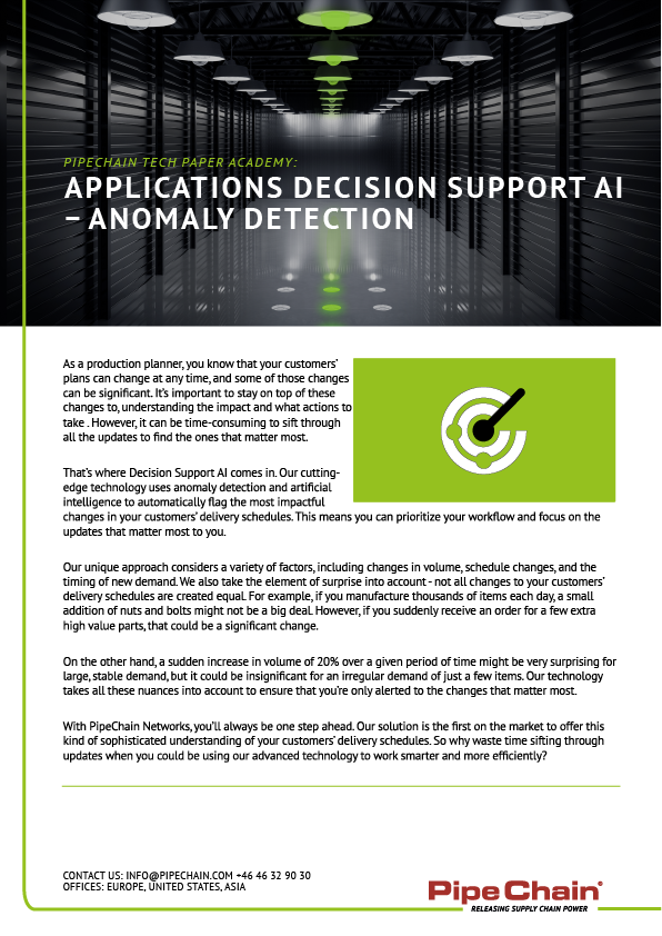 Tech paper: AI Anomaly Detection - Network Applications | www.pipechain.com Tech paper: AI Anomaly Detection - Network Applications | www.pipechain.com